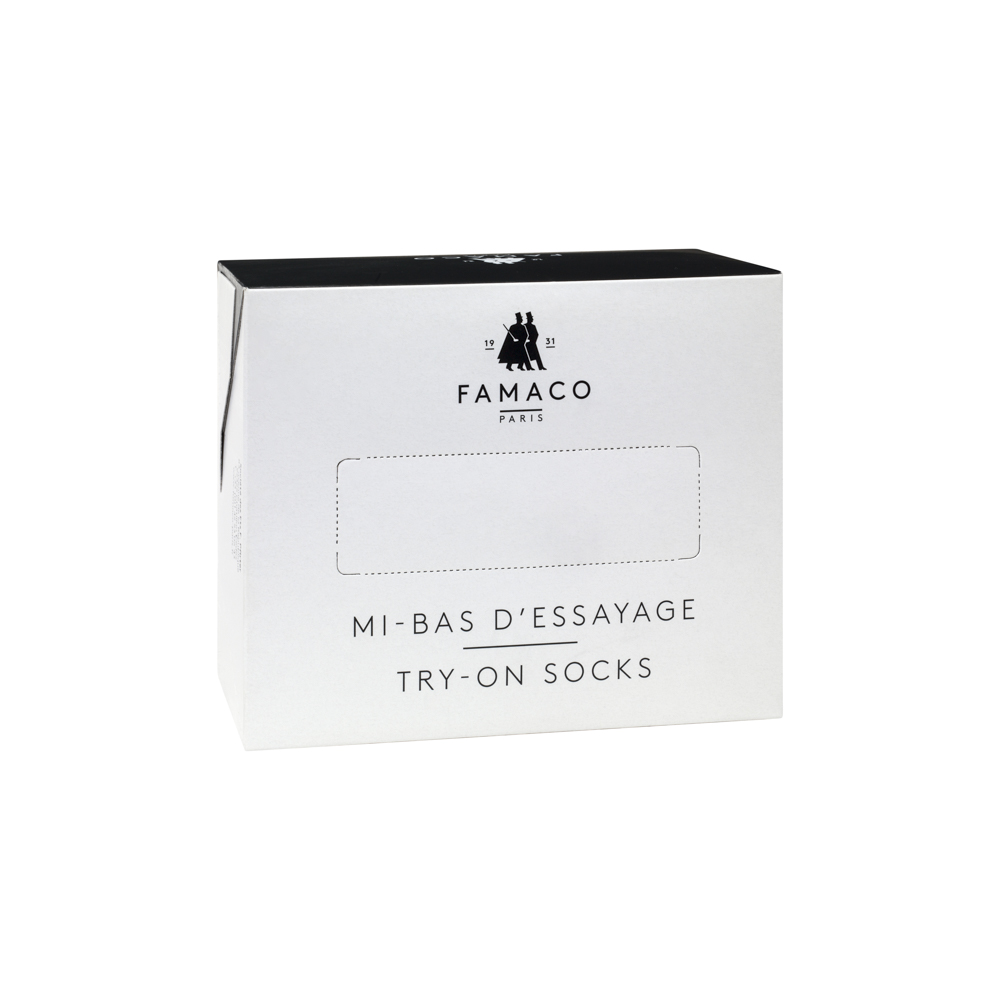 Boite de bas d'essayage long 80 pièces Noirs | Famaco Paris